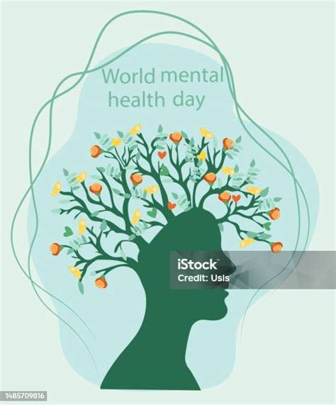 세계 정신 건강의 날은 정신 건강 문제에 대한 인식을 높이는 날입니다 정신 질환은 사람의 감정 생각 행동 및 사회적 상호 작용에 영향을 미칠 수 있습니다 벡터 10월에 대한