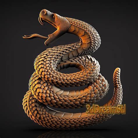 🐍 Snake Stl Model Cnc Router Engraver Artcam Aspire Cnc Files Wood