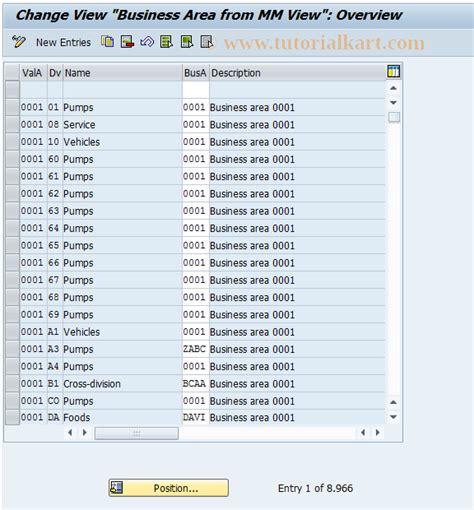 OCCG SAP Tcode Business Area For MM OCCG SAP Tcode Business Area For MM