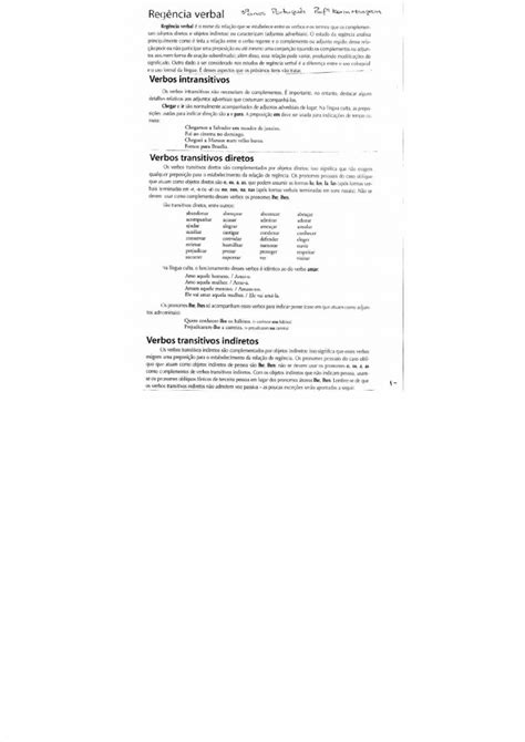 Pdf Português Regência Verbalpdf Dokumentips