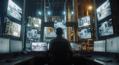 Premium Photo Man Working At Desk With Multiple