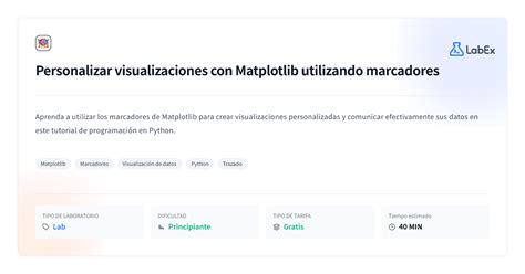 marcadores de matplotlib visualización de datos trazado en python labex