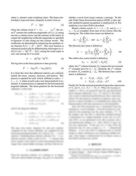 Solution Detecting Hidden Messages Using Higher Order Statistical