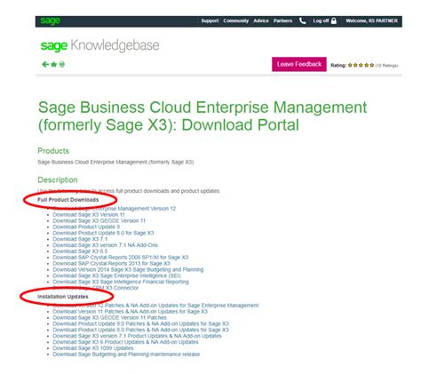 Looking For Download Links For The Latest Sage X3 Patch Sage X3
