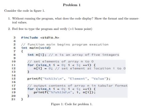 Solved Consider The Code In Figure Without Running Chegg