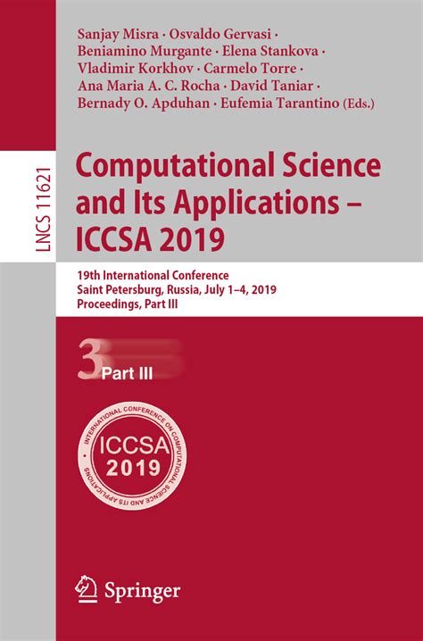 Computational Science And Its Applications Iccsa 2019 Guide Proceedings