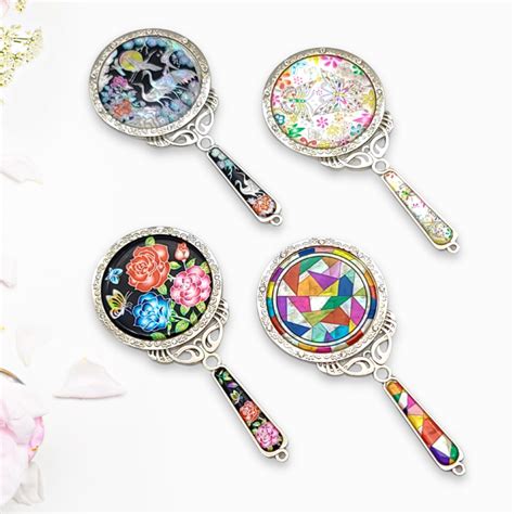 나전칠기 자개 손거울 공주 거울 한국 기념품 한국민예사