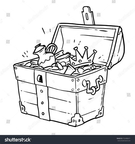 2 921 Treasure Chest Outline Vector Images Stock Photos Vectors Shutterstock