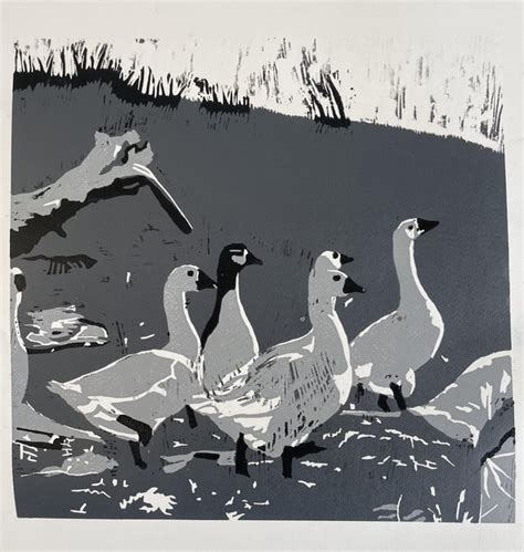 I Finished My First Reduction Linocut R Linocut