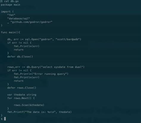 How To Connect A Go Program To Oracle Database Using Godror