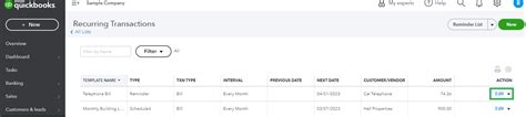 batch update recurring transactions