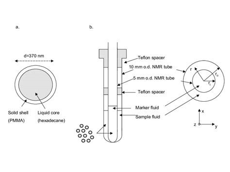 A Composition Of Core Shell Latex Particles B Sample Geometry Download Scientific Diagram