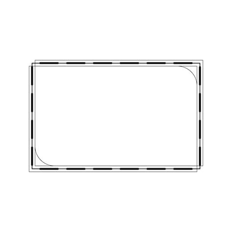 Premium Vector Abstract Black Simple Line Rectangular Frame Doodle Outline Element Vector