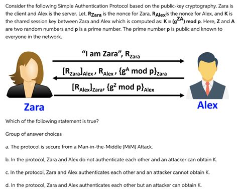 Solved Consider The Following Simple Authentication Protocol