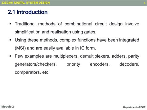 combinational circuits design in digital system design pptx