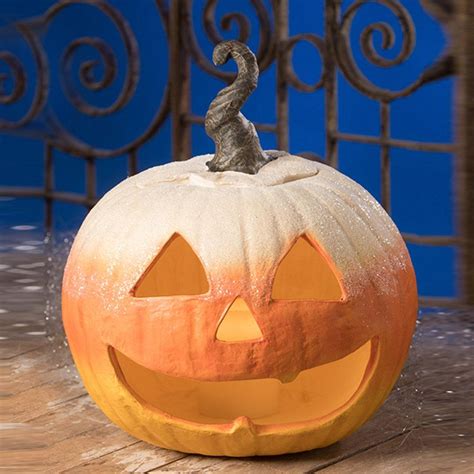 Bethany Lowe Designs Candy Corn Jack Olantern Large Paper Mache