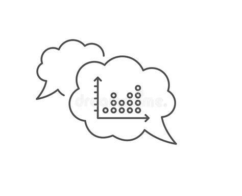 Dot Plot Graph Line Icon Presentation Chart Sign Vector Stock Vector