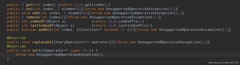 解析javalangunsupportedoperationexception异常javalang