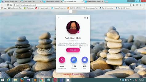 Responsive Profile Card Profile Section For Website Using CSS YouTube