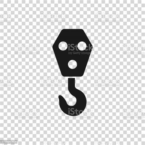 회색 산업 후크 아이콘 투명 한 배경에 고립입니다 크레인 후크 아이콘입니다 벡터 일러스트 강철에 대한 스톡 벡터 아트 및 기타 이미지 Istock