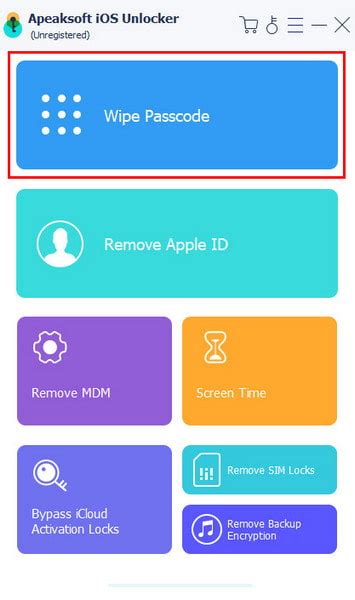 Ios Unlocker 用户指南 删除 Idevice 上的密码和限制