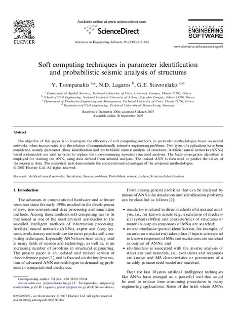 pdf soft computing techniques in parameter identification and