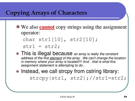 Today In Cs161 Week 7 Arrays Learning About Arrays Examples Graphical