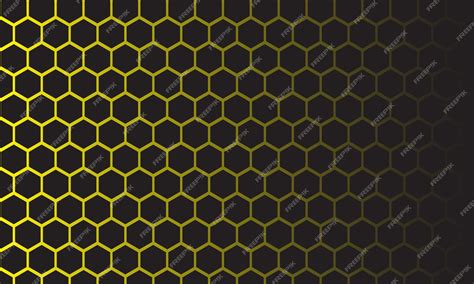 Premium Vector Yellow Luxury Background With Honeycomb Design