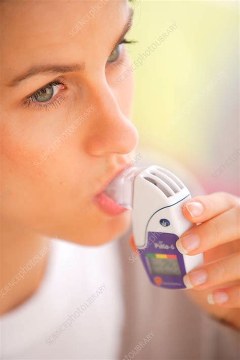 Woman Using Flow Meter Stock Image C Science Photo Library