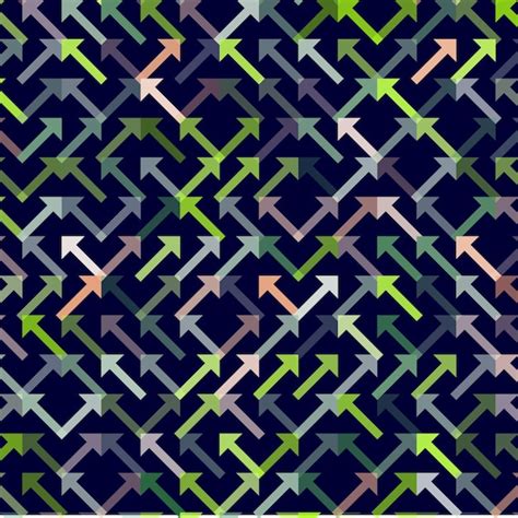 Free Vector Arrow Vector Seamless Pattern Geometric Striped Ornament Monochrome Linear