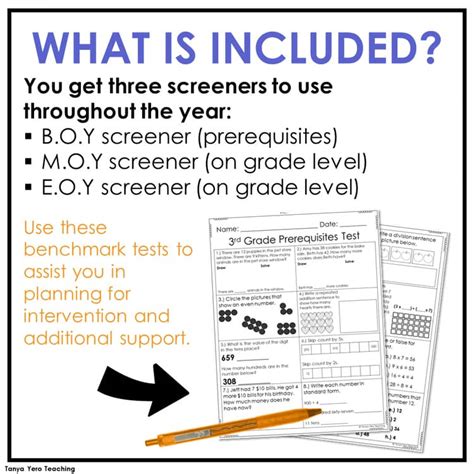 3rd Grade Math Benchmark Tests Math Diagnostic Assessments And Screeners