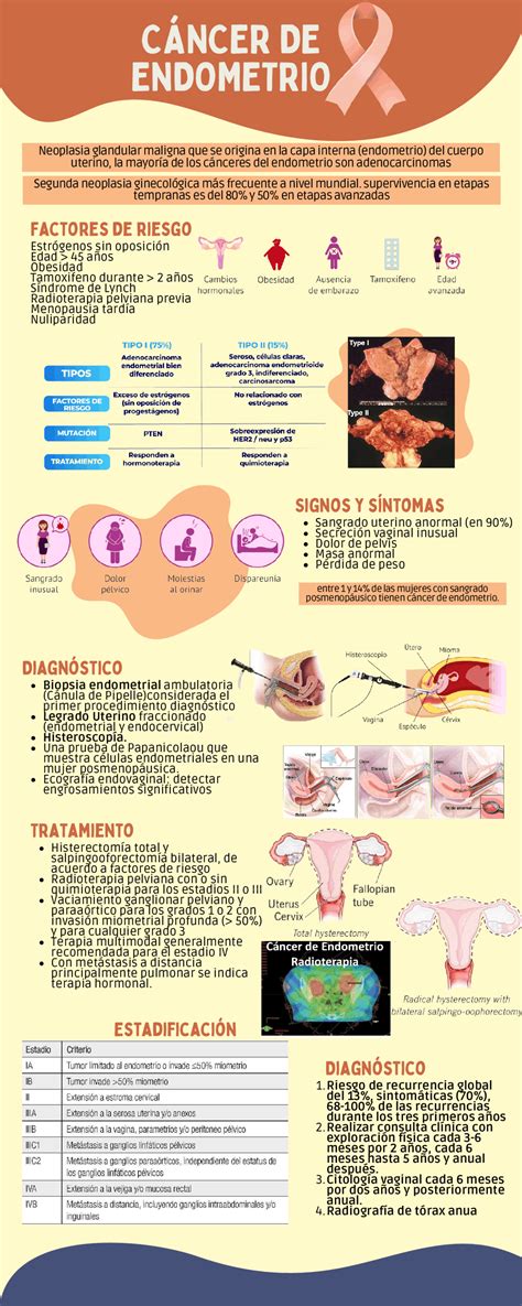 Cáncer De Endometrio Esquemas Y Mapas Conceptuales De Ginecología