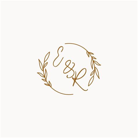 Er Wedding Initials Logo Design 15162755 Vector Art At Vecteezy
