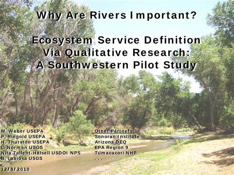 PDF Why Are Rivers Important Ecosystem Service Definition