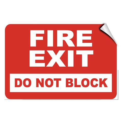 Mua Fire Exit Do Not Block Security Label Decal Sticker Inches X Inches trên Amazon Mỹ