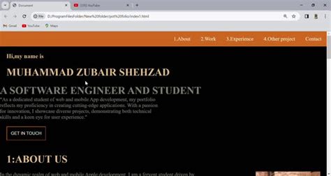 Video Muhammad Zubair Shehzad On Linkedin This Is My Portfolio That I Made Using Css Which I