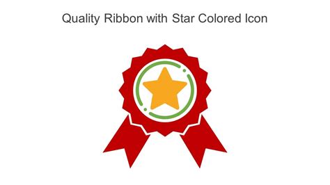 Quality Ribbon With Star Colored Icon In Powerpoint Pptx Png And Editable Eps Format
