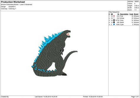 Godzilla Machine Embroidery Designs And Svg Files