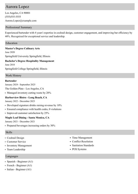 Define Chronological Resume