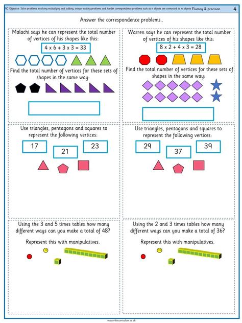 Solve Problems Involving Multiplying And Adding Integer Scaling Problems And Harder