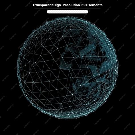 Premium Psd World Map Point Line Composition Representing The Global Global Network Connection
