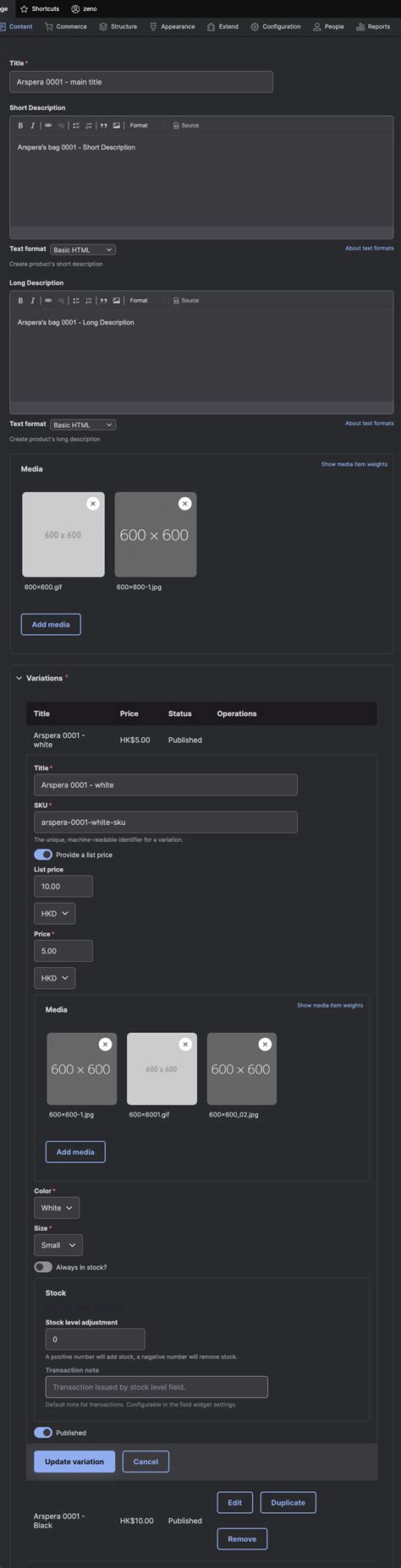 Views Combine Two Media Fields In Product Types And Product Variation