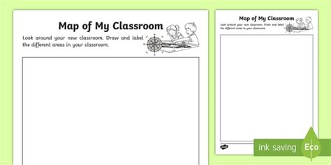 Make A Map Of Your Classroom Classroom Map Worksheet