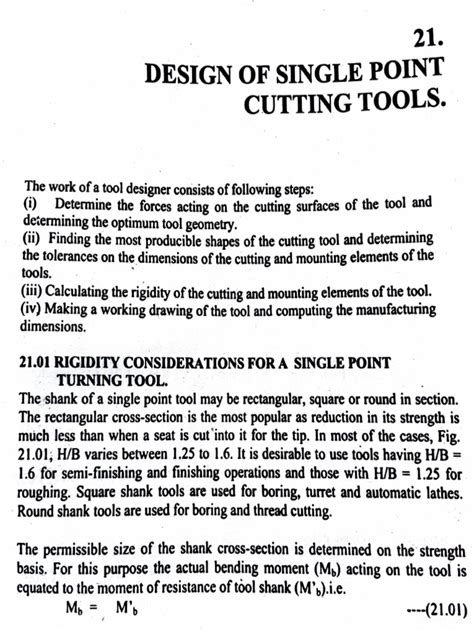 Design Of Single Point Cutting Tools Download Free Pdf Bending Materials