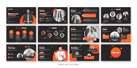 크리에이 티브 비즈니스 파워 포인트 프레젠테이션 및 방문 페이지 기조 연설 슬라이드 템플릿 디자인 모음 프리미엄 Psd 파일