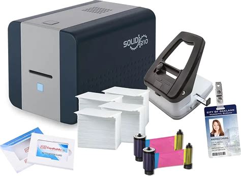 Easy Badges Solid 210 Id Badge Printer With Beginner Software And Everything Needed To Design