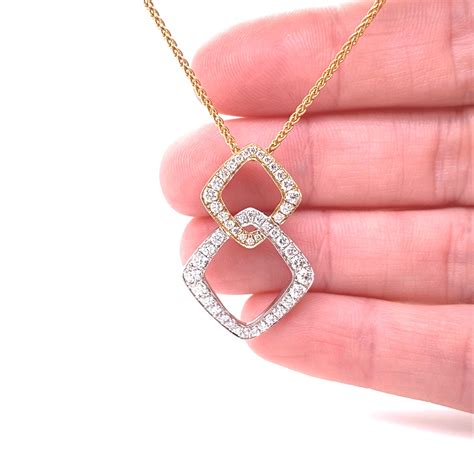 Two Tone Diamond Pendant