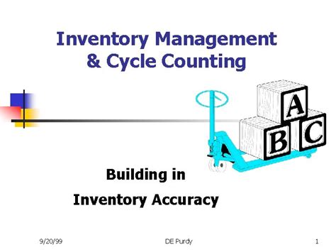 Inventory Management Cycle Counting Building In Inventory Accuracy