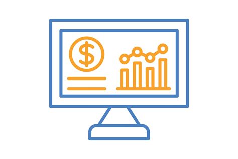 Analytics Blue And Orange Line Icon Graphic By Maan Icons · Creative Fabrica