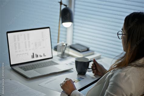 Asian Female Audit Accountant Calculating Invoice And Tax Financial Concept Stock Photo